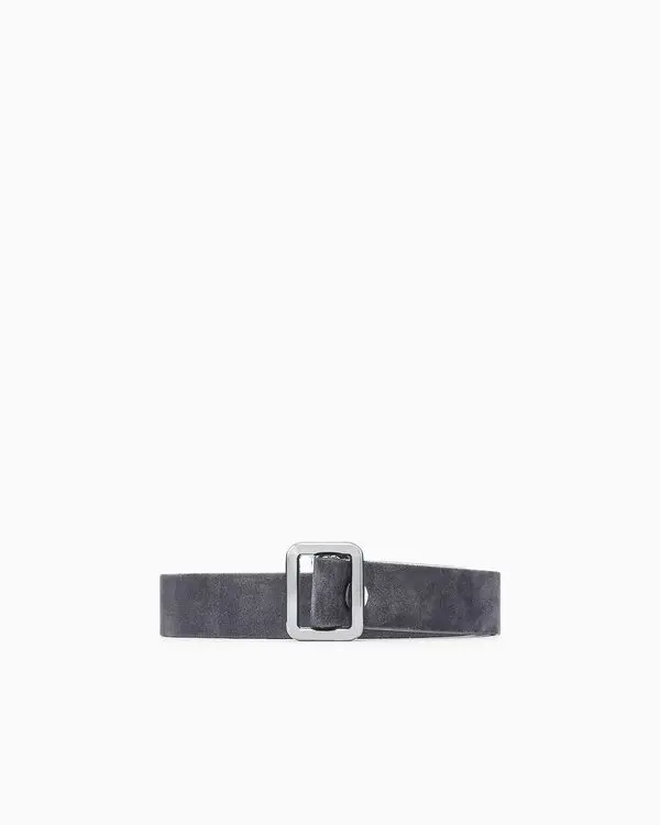 Giorgio Armani Suede Belt - Grey