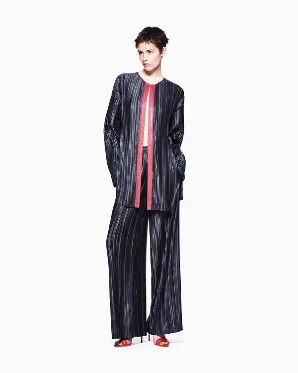 Giorgio Armani Wide Leg Pleated Trousers
