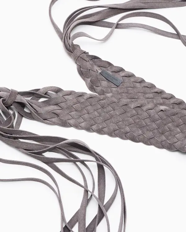 Giorgio Armani Woven Suede Belt