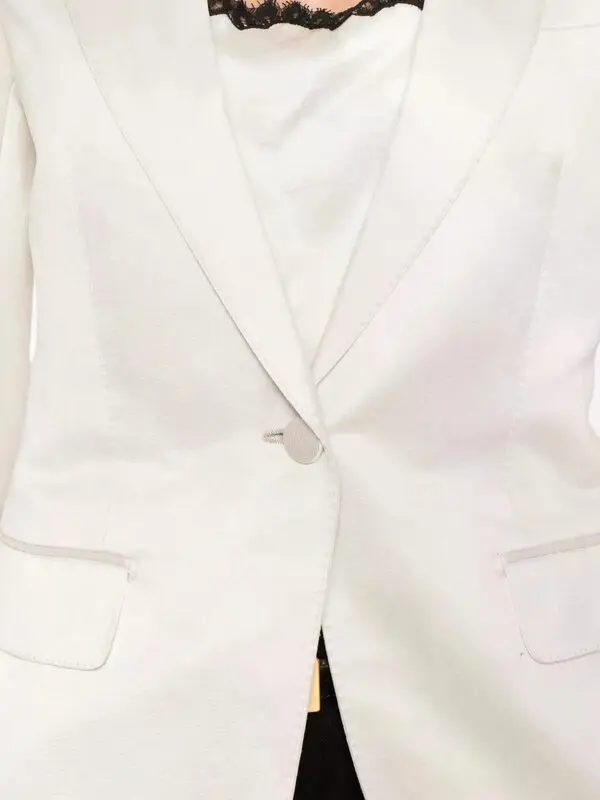 TOM FORD Flap-pocket Single-breasted Blazer - Neutrals
