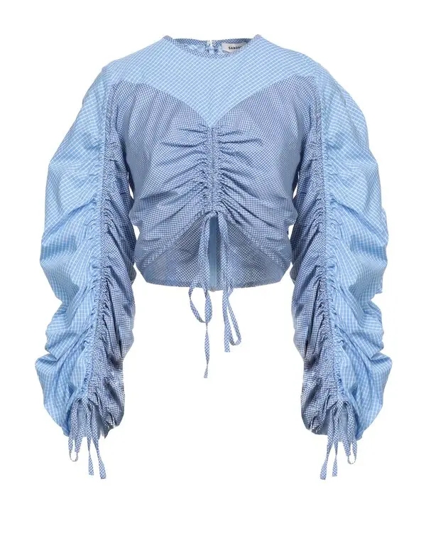 Sandro Checked Crop Top
