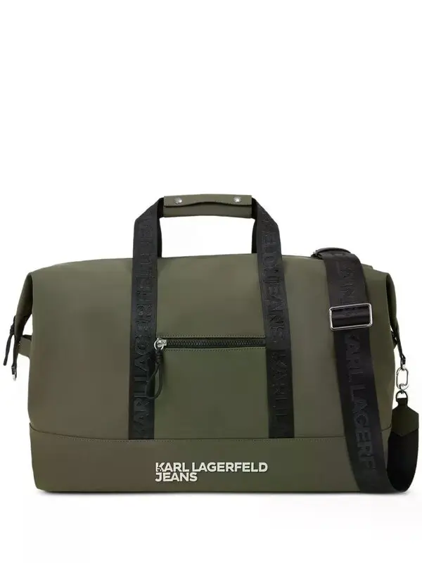 Karl Lagerfeld Logo Plaque Luggage - Green