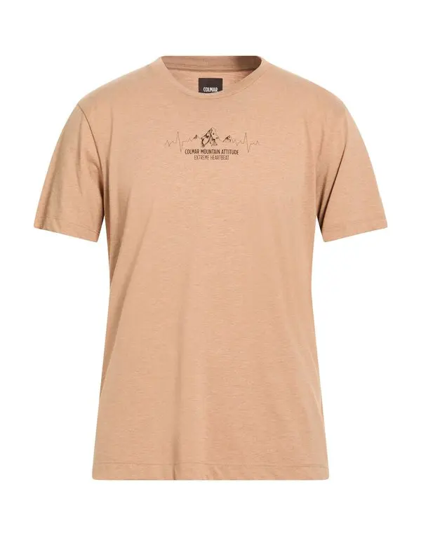 COLMAR T-shirt Camel Size Polyester, Cotton