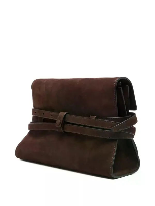 Moschino Buckle-detail Cross Body Bag - Brown