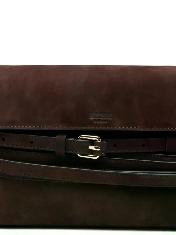 Moschino Buckle-detail Cross Body Bag - Brown