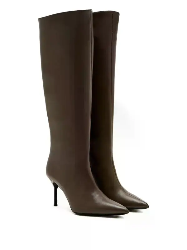 Staud 80mm Pointed-toe Leather Boots