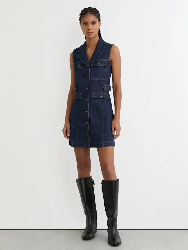 Paige Sleeveless Denim Mini Dress