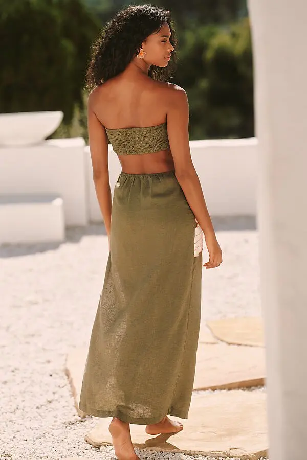 strapless linen dress The Favorite Linen Dress Black / 8 main image 1