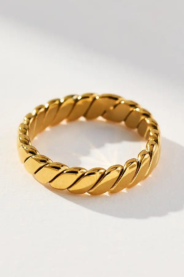 Anthropologie Water-resistant Band Ring - Gold