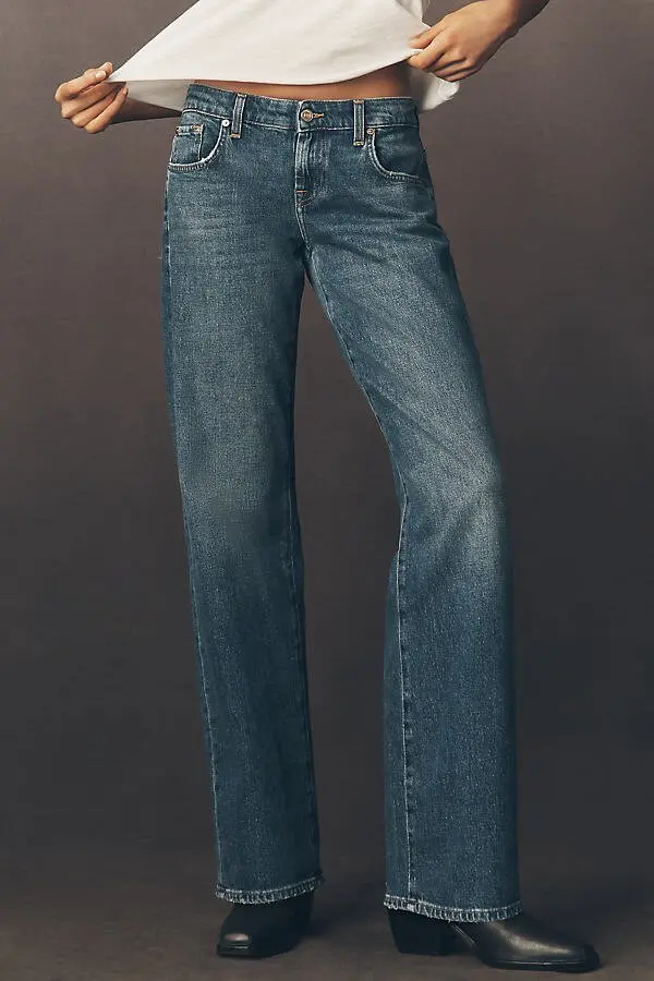 7 For All Mankind Low-rise Straight-leg Jeans