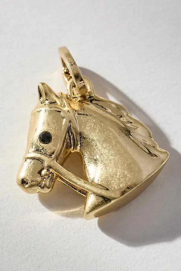 Clare V. Le Cheval Horse Charm - Gold