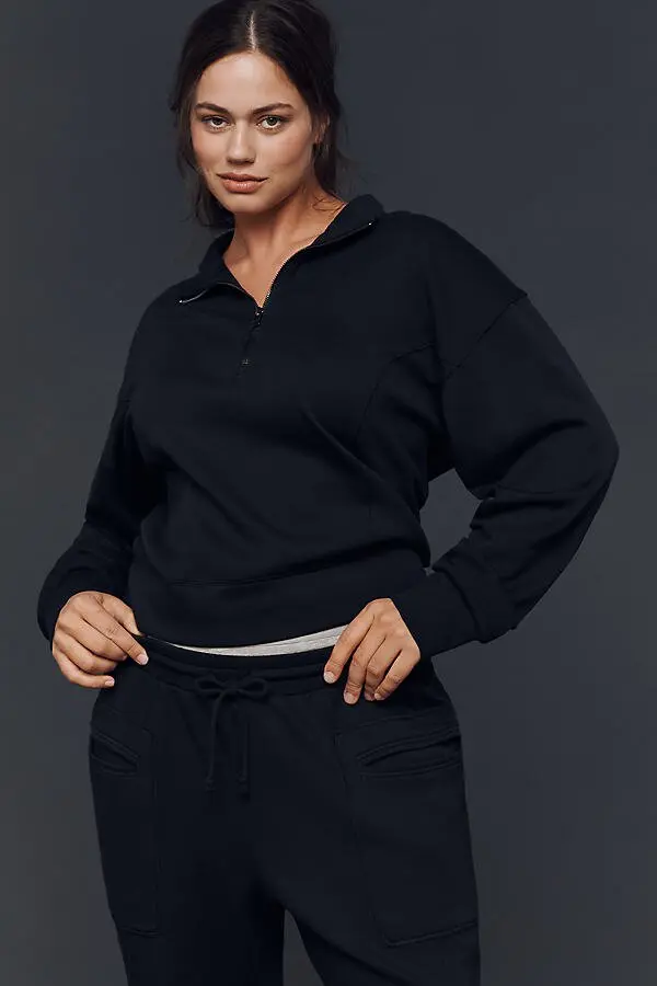 Daily Practice Willow Half-zip Sweatshirt - Black