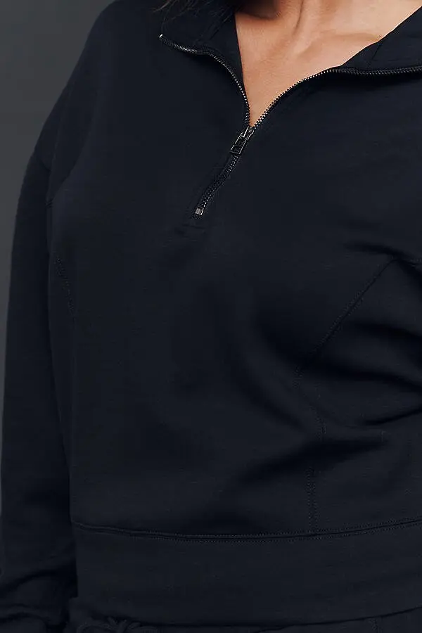 Daily Practice Willow Half-zip Sweatshirt - Black