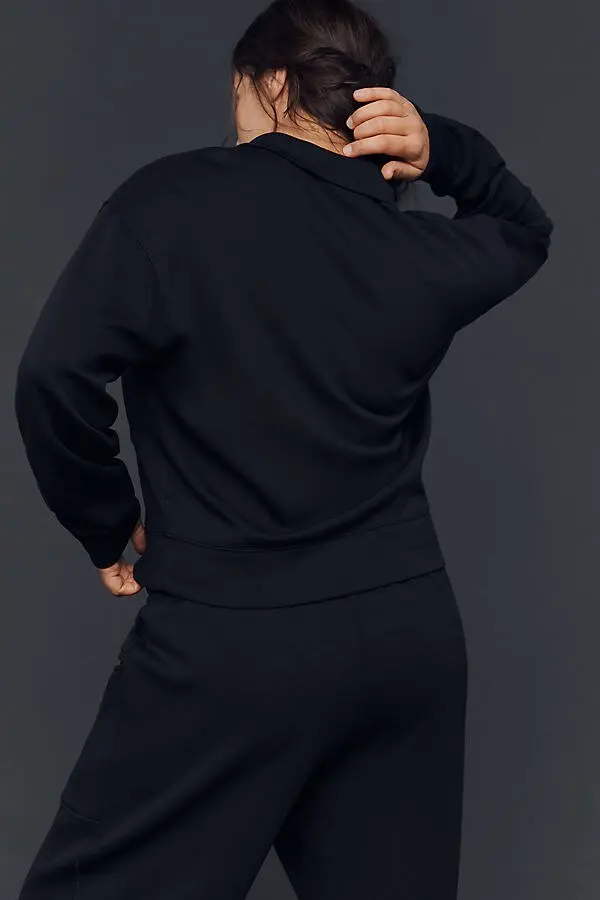 Daily Practice Willow Half-zip Sweatshirt - Black