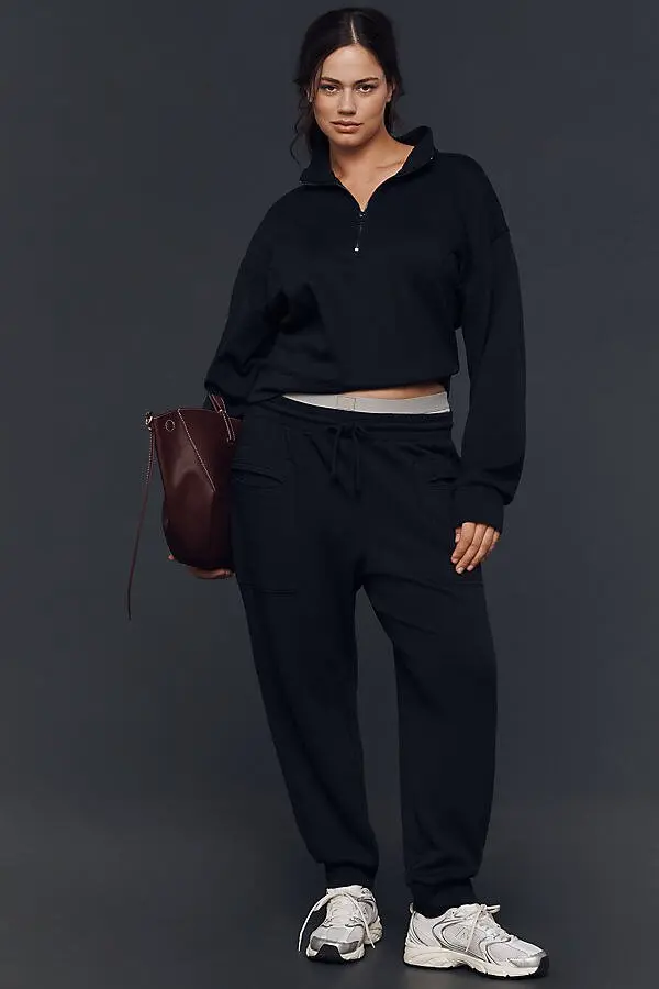 Daily Practice Willow Half-zip Sweatshirt - Black