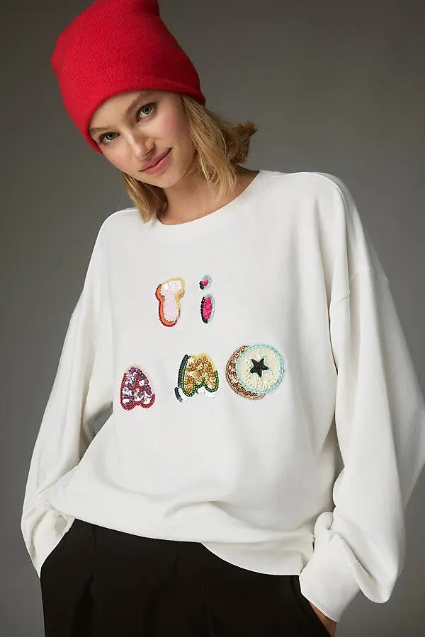 Maeve Ti Amo Graphic Sweatshirt