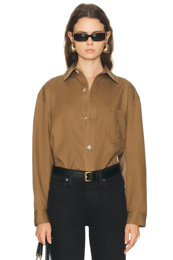 Saint Laurent Long Sleeve Shirt - Savane
