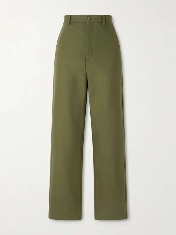 Wardrobe.NYC Cotton-drill Straight-leg Pants - Beige