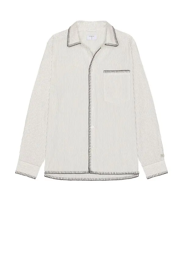 PERCIVAL Index Stripe Pearce Shirt In Grey