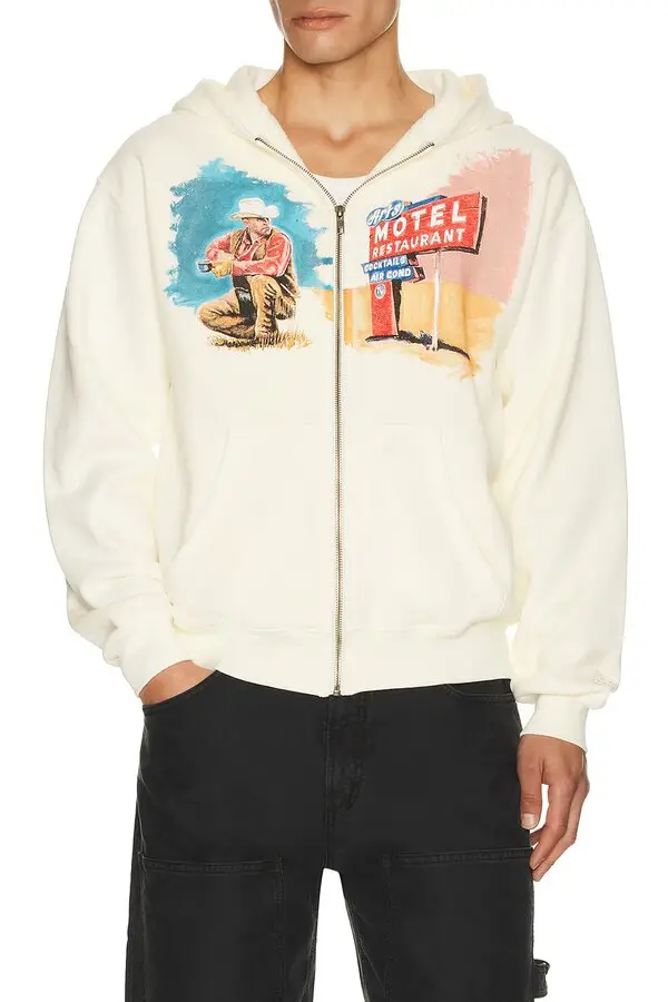 ONE OF THESE DAYS Mornings First Remark Zip Up Hoodie