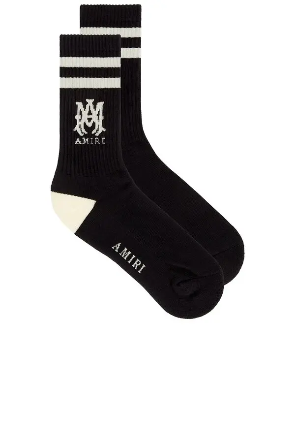 Amiri Ma Stripe Socks - Black