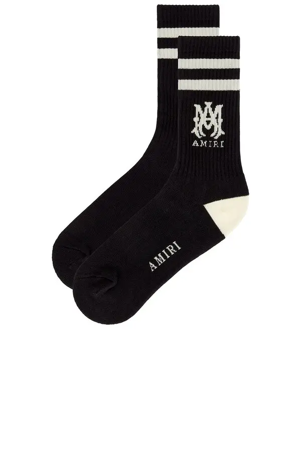 Amiri Ma Stripe Socks - Black