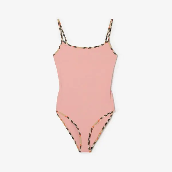 Burberry Check Trim Swimsuit - Begonia Pink