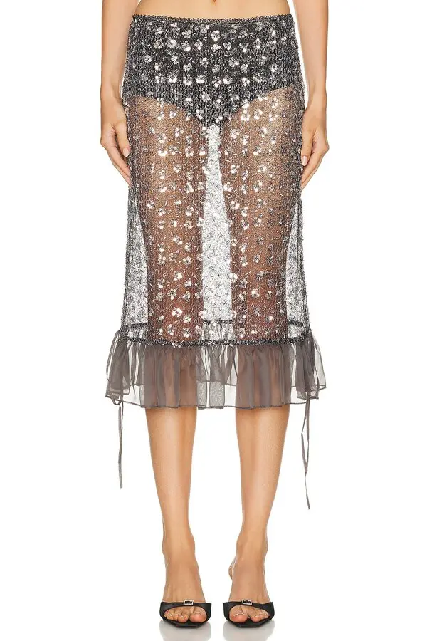 SIEDRES Rosalie Metallic Skirt