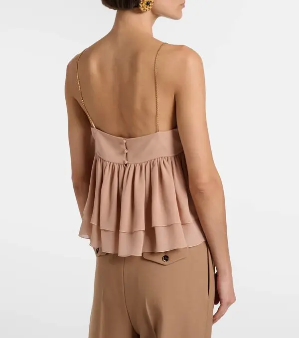 Chloé Gathered Silk Top