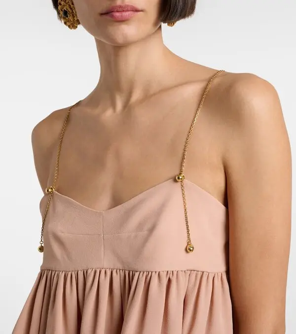 Chloé Gathered Silk Top