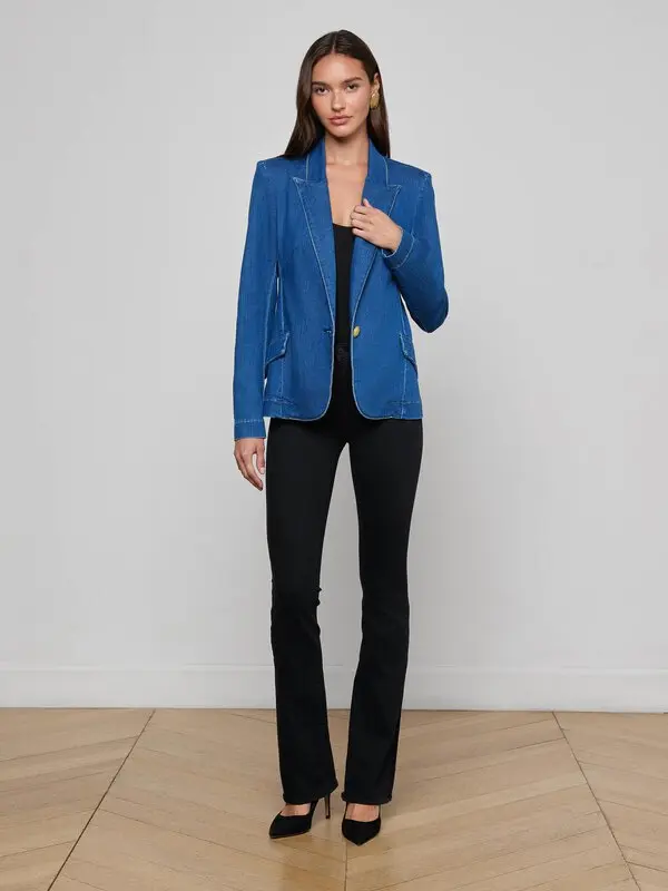 L'Agence Baldwin Denim Blazer
