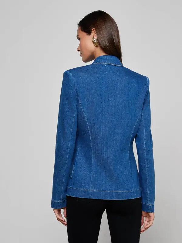 L'Agence Baldwin Denim Blazer