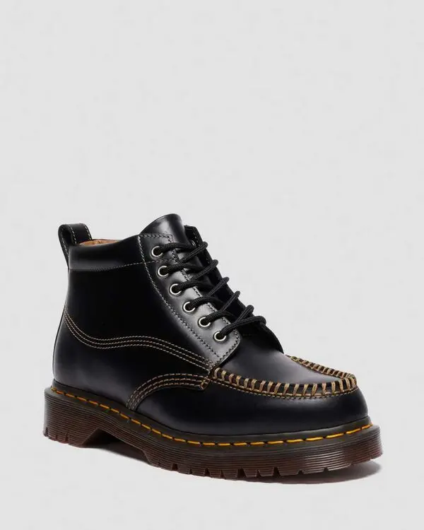 Dr. Martens Lowell Chukka Moc Toe Leather Ankle Boots - Black