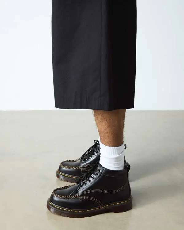 Dr. Martens Lowell Chukka Moc Toe Leather Ankle Boots - Black