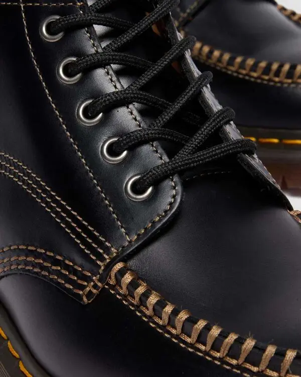Dr. Martens Lowell Chukka Moc Toe Leather Ankle Boots - Black