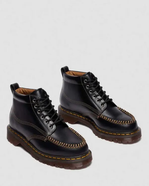 Dr. Martens Lowell Chukka Moc Toe Leather Ankle Boots - Black