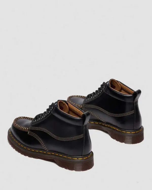 Dr. Martens Lowell Chukka Moc Toe Leather Ankle Boots - Black