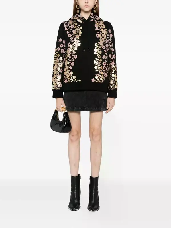 Cynthia Rowley Foil-print Hoodie
