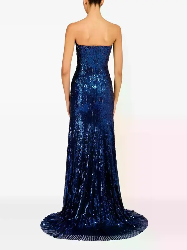 Jenny Packham Sarai Sequin-embellished Maxi Dress - Blue