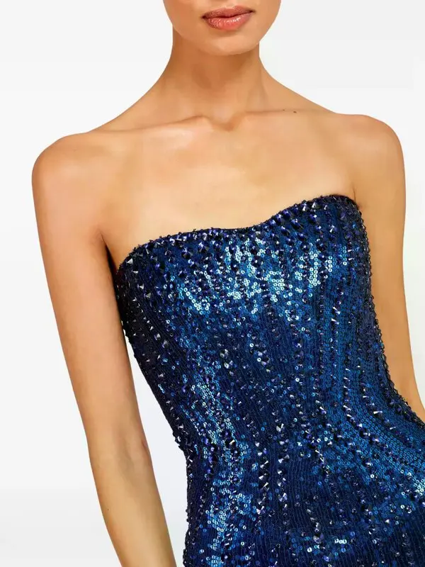 Jenny Packham Sarai Sequin-embellished Maxi Dress - Blue