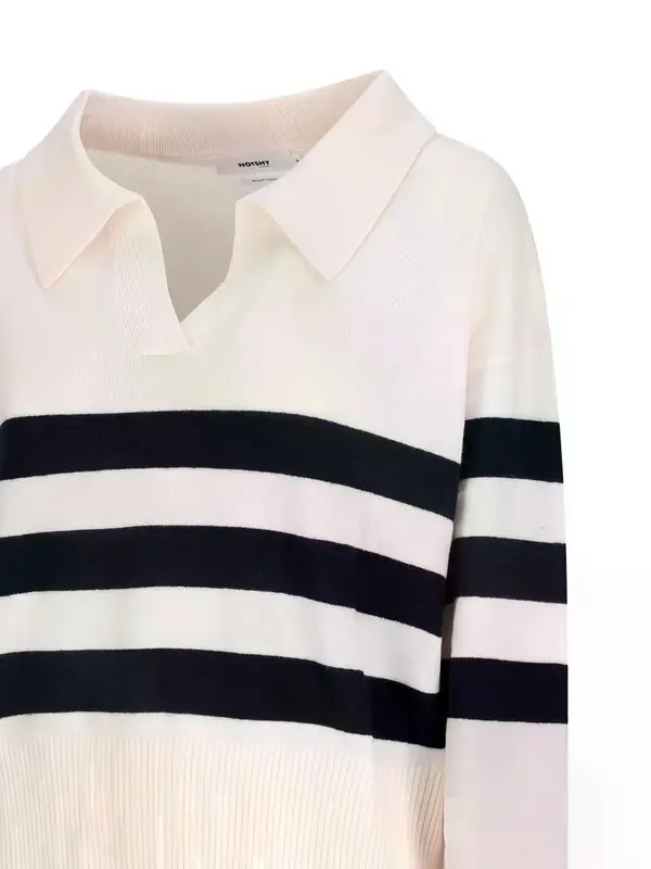 NOTSHY Irina Striped Polo-collar Sweater