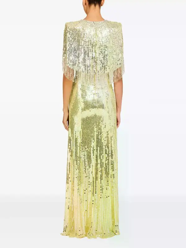 Jenny Packham Blake Sequin-embellished Maxi Dress - Yellow