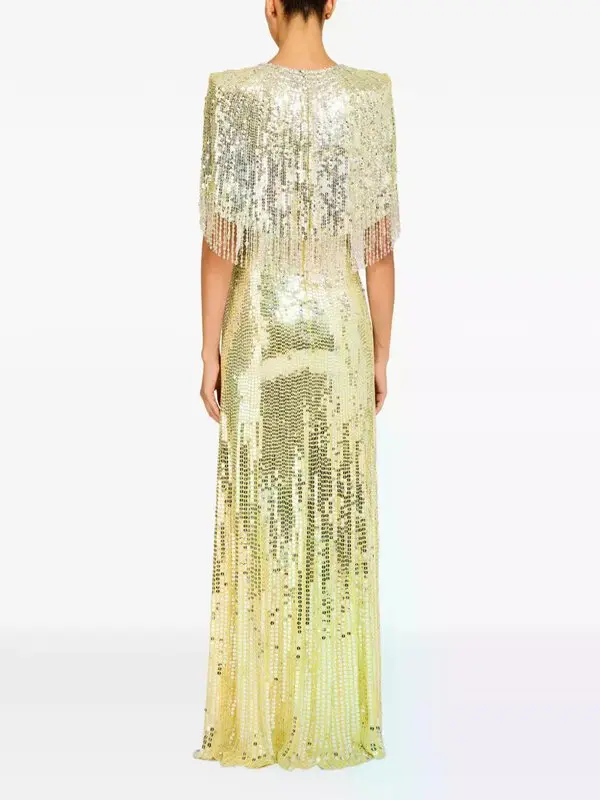 Jenny Packham Blake Sequin-embellished Maxi Dress - Yellow