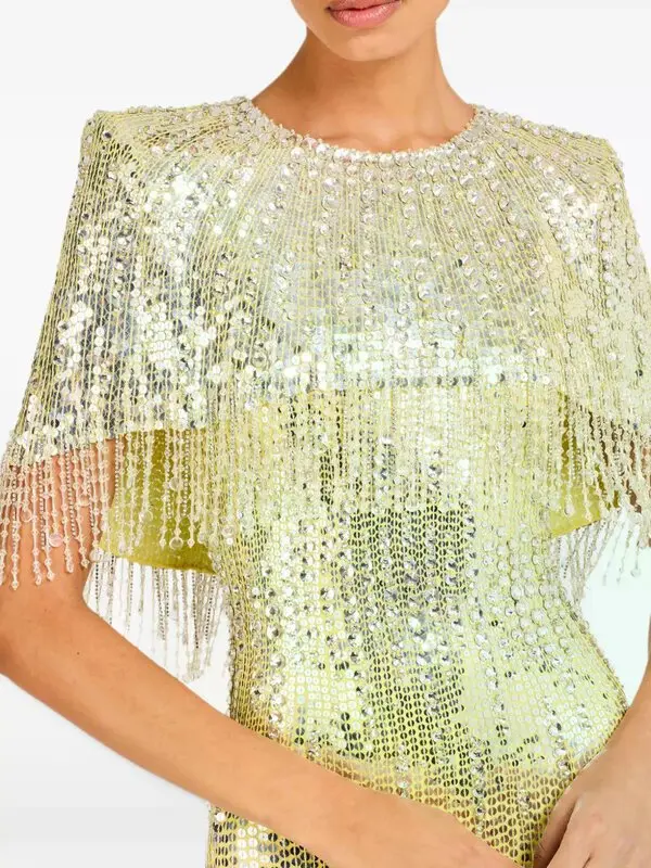 Jenny Packham Blake Sequin-embellished Maxi Dress - Yellow