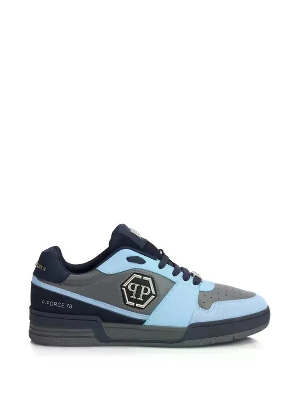 Philipp Plein P-force 78 Leather Sneakers - Blue