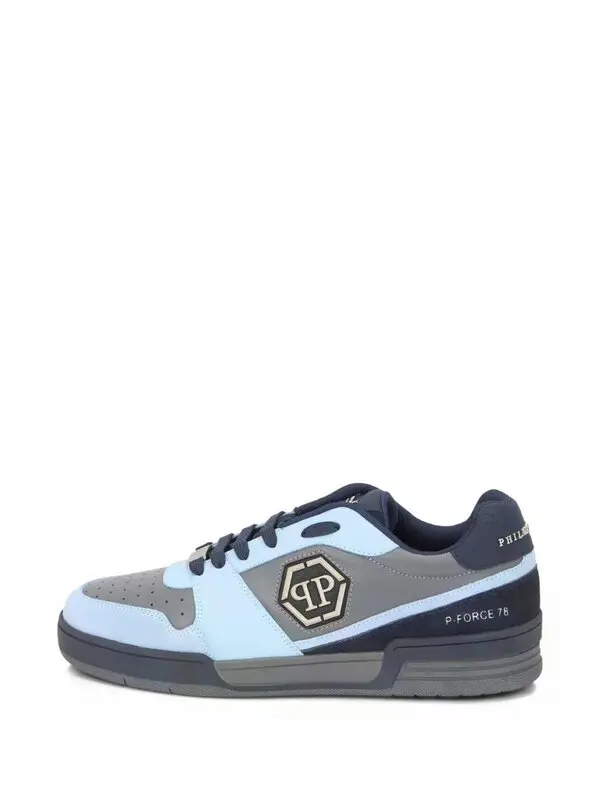 Philipp Plein P-force 78 Leather Sneakers - Blue
