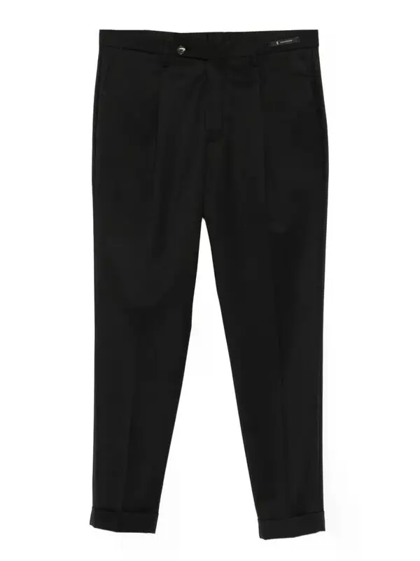 MICHAEL COAL Mc Frederick Pleated Cuffed Trousers