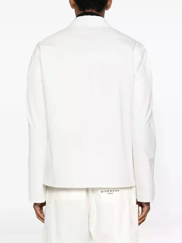 Givenchy Embroidered-logo Denim Jacket - Neutrals