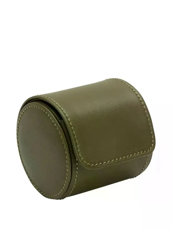 Wolf Single Watch Roll Case - Green