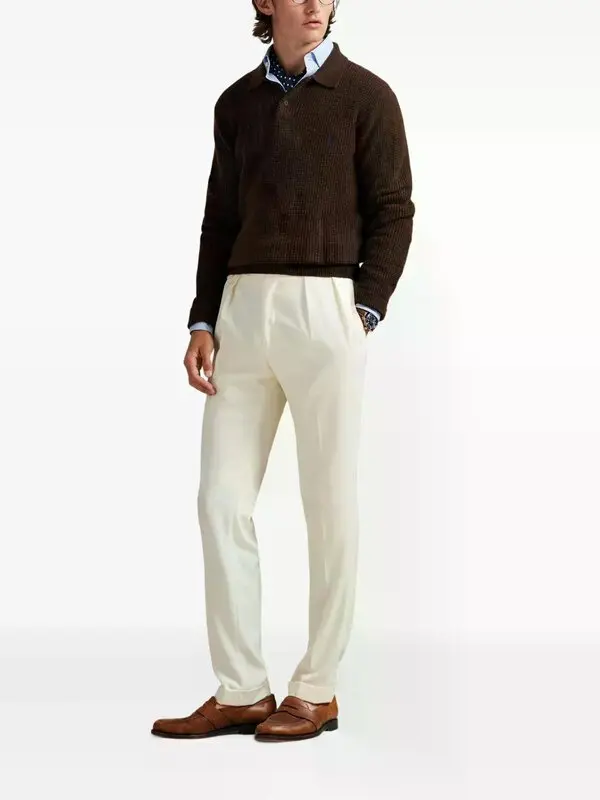 Polo Ralph Lauren Waffle-knit Polo-collar Sweater